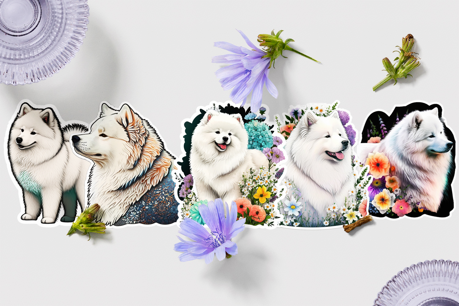 Samoyed – Vinyl Sticker Bundle – K9 Design